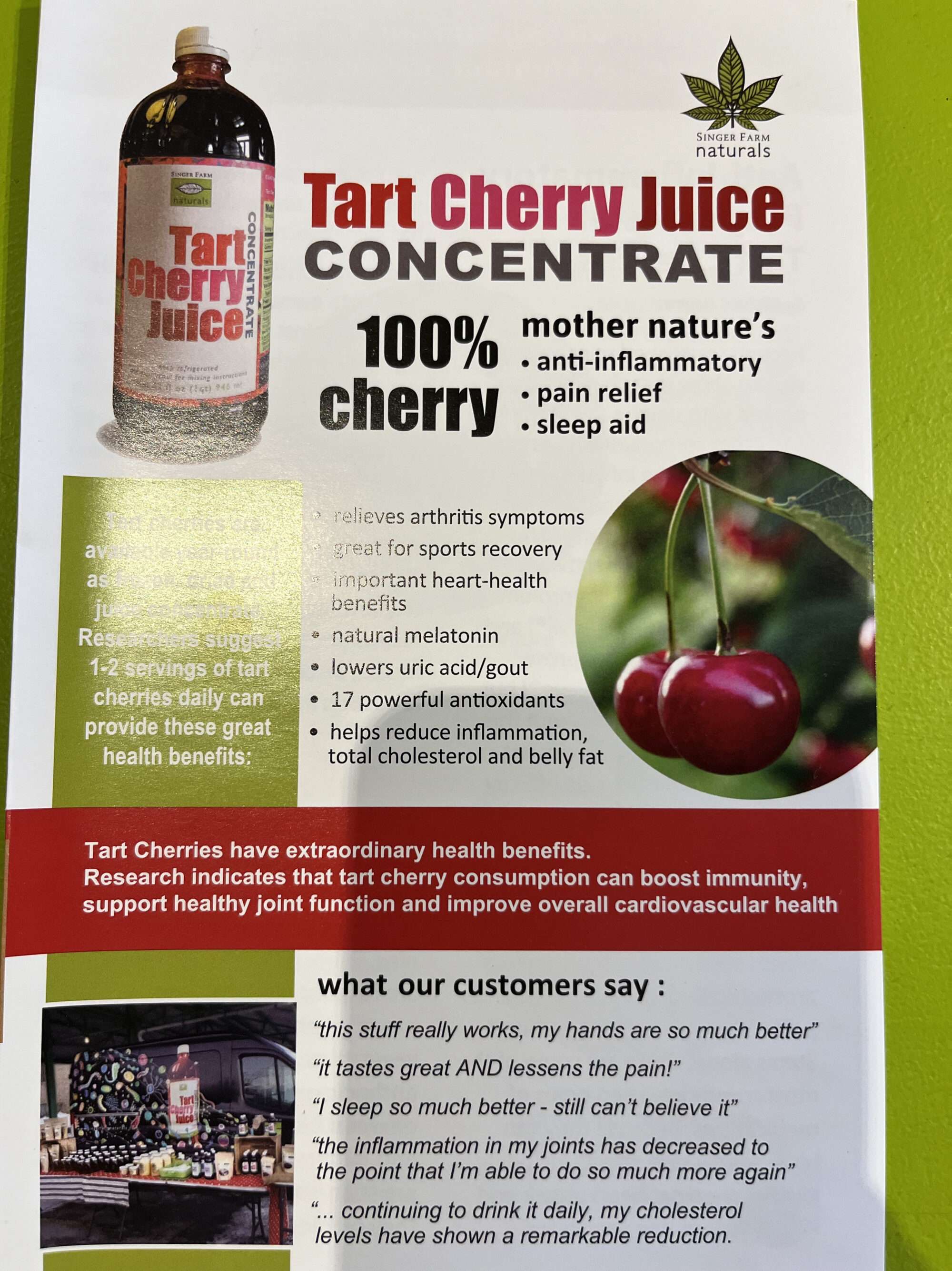 Cherry Nutrition – Singer Farm Naturals